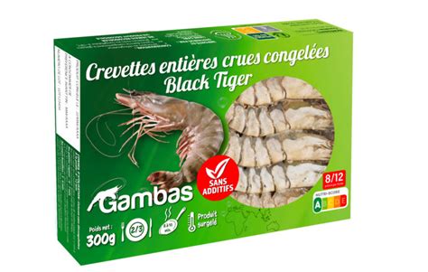 LVME Sofrimar CREVETTES ENTIÈRES CRUES BLACK TIGER AQUACULTURE