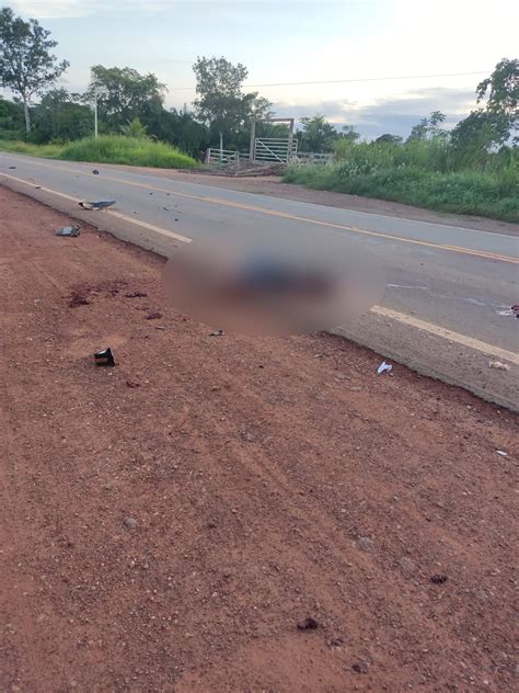 Acidente entre moto e caminhão deixa um morto e um ferido em MT Mato