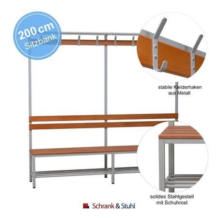 Sitzbank Garderobenbank 200 Cm Mit Hut Und Schuhrost