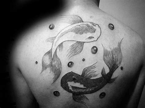 40 Yin Yang Koi Fish Tattoos For Men Cosmic Force Ink Ideas Yin Yang
