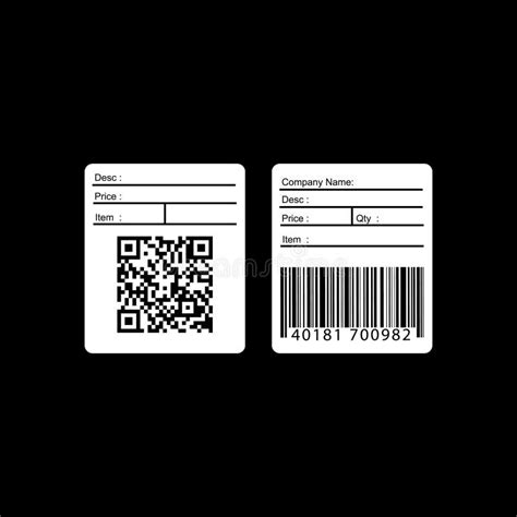 Supermarket Scan Code Bars Qr Codes Label Set Stock Illustrations 5