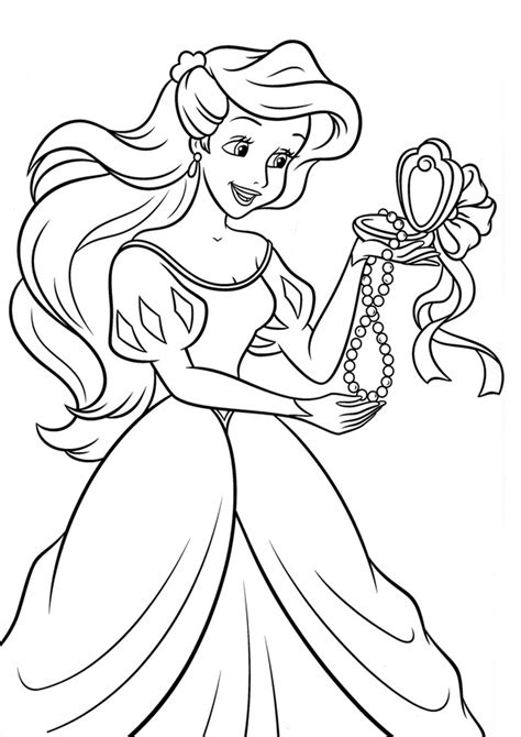 Kolorowanka Ksi Niczka Ariel Z Bajki Ma A Syrenka Disney Nr