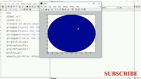 ellipse tutorial in matlab without using function youtube