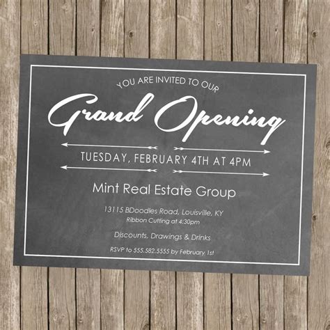Printable Grand Opening Or Open House Invitations Personalized Your Logo Your Colors 5x7
