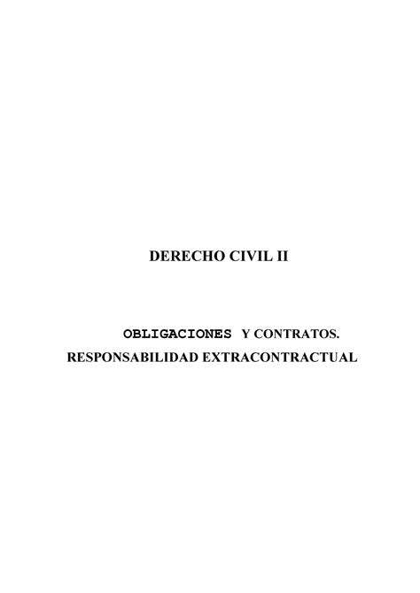 Derecho Civil Ii Obligaciones Y Contratos Derecho Civil Ii