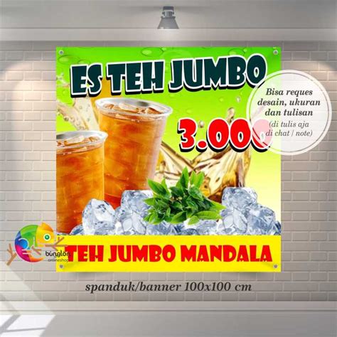 100x100 Spanduk Banner Es Teh Jumbo Lazada Indonesia