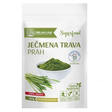 Organska ječmena trava u prahu 100g We are one Market zdravlja