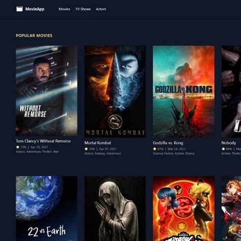 Source Code Movie App Built With Laravel Tailwind Css And Tmdb Api