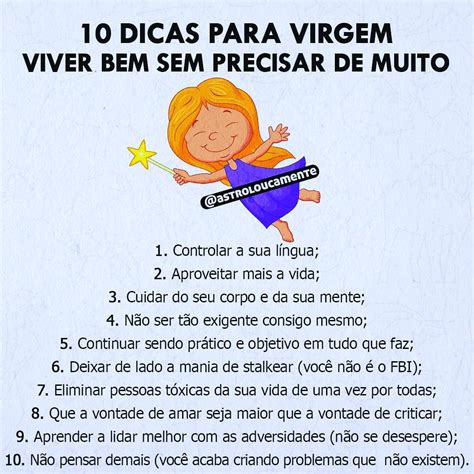 Astroloucamente Por Signos No Instagram 10 Dicas Para Virgem Viver