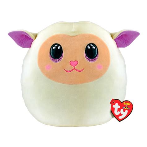 Paniate Peluche Cuscino Squish A Boos Agnellino Fluffy 33cm Ty