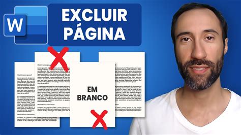 Como Excluir Página no Word Em Branco ou Texto YouTube