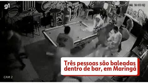 Vídeo Três pessoas são baleadas dentro de bar em Maringá Paraná G1