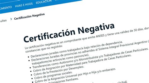 Certificación Negativa de ANSES Como hacer el tramite Nota Social