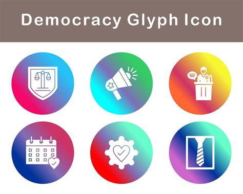 Democracy Vector Icon Set 21405822 Vector Art At Vecteezy
