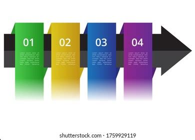 4 Steps Arrow Infographics Template Design Stock Vector Royalty Free
