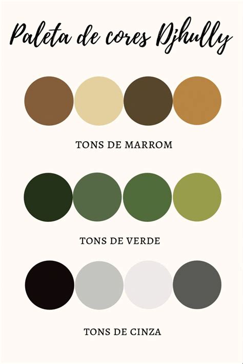Paleta De Cores Marrom Verde E Cinza Verde E Cinza Verde E Marrom