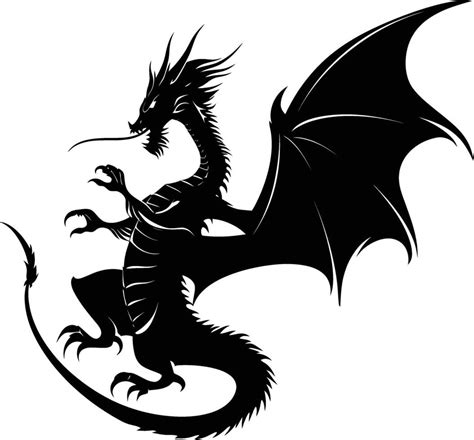 AI Generated Silhouette Wyvern Black Color Only Full Body 38337370