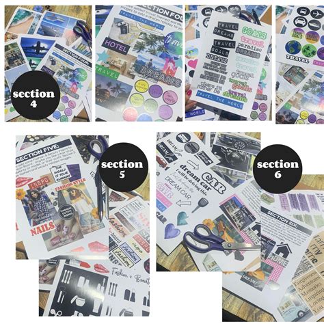 Vision Board Kit With Printable Words Quotes Images Frames