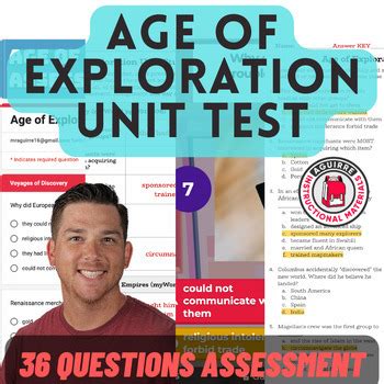 Age Of Exploration Unit Assessment 36 Questions Study Guide