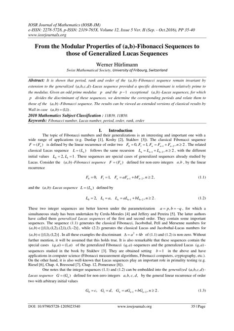 pdf from the modular properties of a b fibonacci sequences to those of generalized lucas