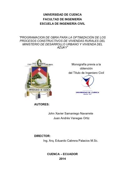 Programación de obra para la optimización de los procesos constructivos