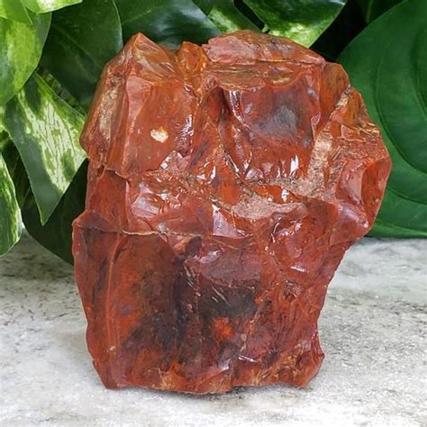 Jasper Stone With Druzy Quartz Crystal Raw Red Jasper Stone Slab