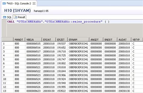 sap hana stored procedure sap hana tutorial 2 4