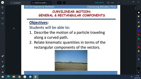 09 curvilinear motion rectangular components youtube