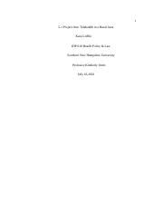 Ihp Health Policy And Law Project One Docx Project