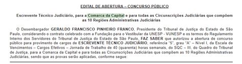 Edital Escrevente Tj Sp 2021 Tj Sp Escrevente Judiciario Pacotaco