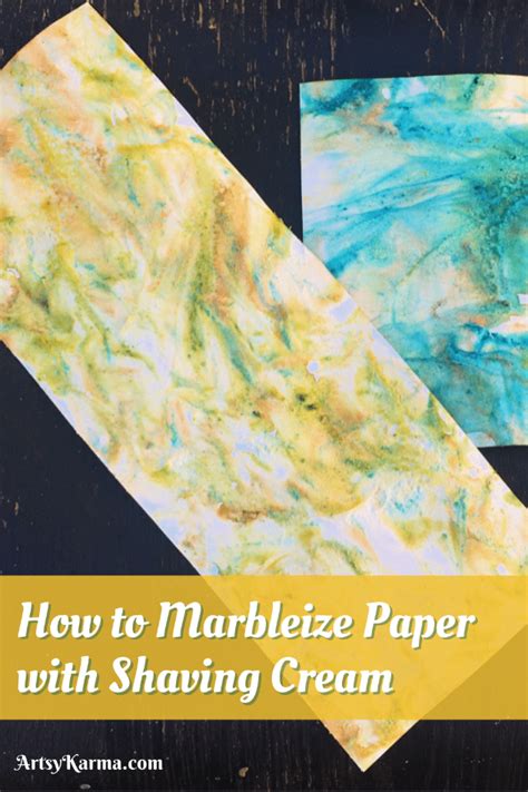 Marbleize Paper With Shaving Cream A Background Technique
