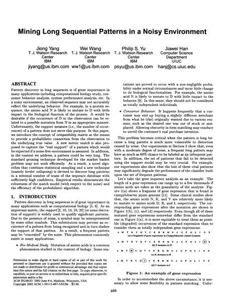 pdf mining long sequential patterns in a noisy environment