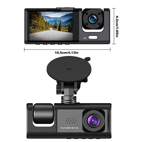 Channel Car Dvr Hd P Lens Vehicle Dash Cam