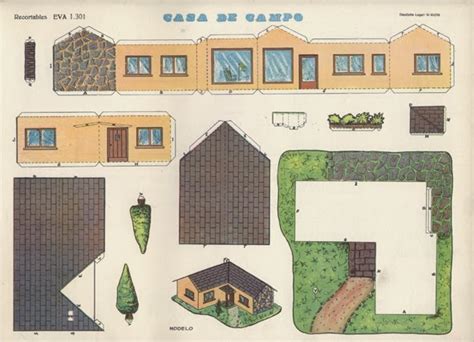 Educar X Molde De Casas De Papel Para Montar
