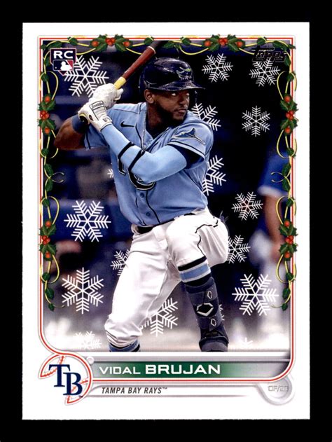 2022 Topps Holiday HW171 Vidal Brujan Rookie Card RC Tampa Bay Rays
