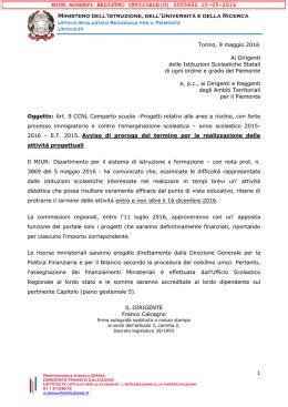 Nota USR Prot N 4755 Ufficio Scolastico Regionale Piemonte