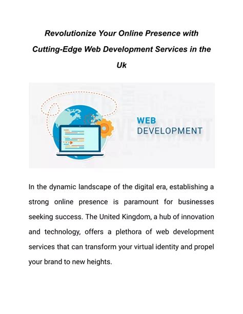 Ppt Revolutionize Your Online Presence With Cutting Edge Web