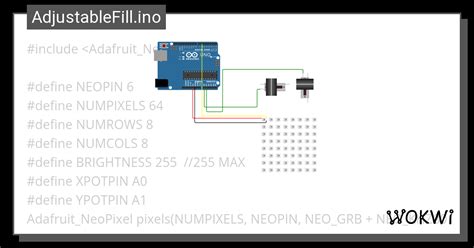 Mega 7219 Matrix Tunnel Ino Copy Wokwi ESP32 STM32 Arduino Simulator