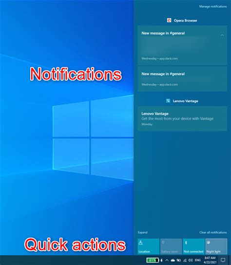 How To Use Windows 10 S Action Center Notifications Digital Citizen