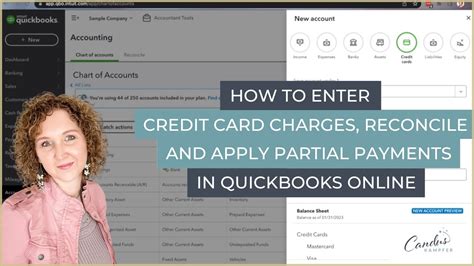 How To Enter Credit Card Charges Reconcile And Apply Partial Payments