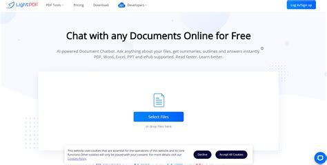 lightpdf online pdf converter and editor