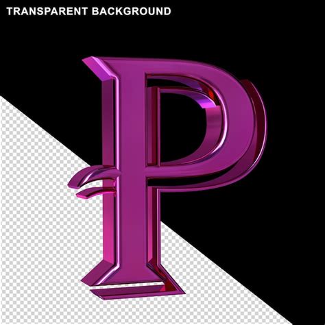 Púrpura letra p Archivo PSD Premium