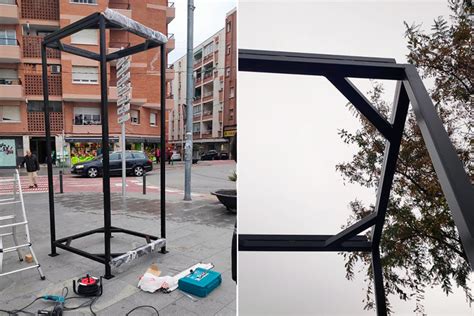 Fabricación e instalación de estructura para lona publicitaria Oh