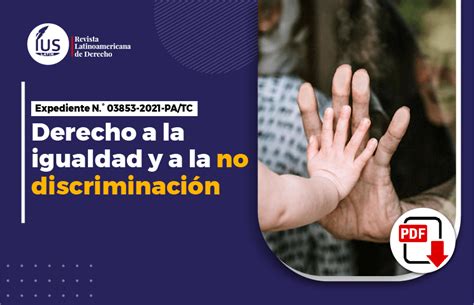Derecho a la igualdad y a la no discriminación Expediente N 03853