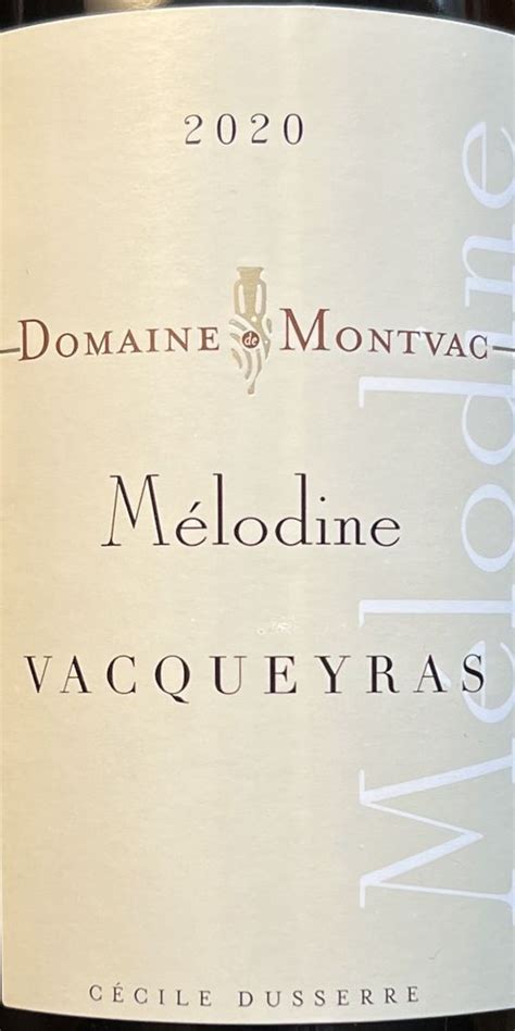 2020 Domaine de Montvac Vacqueyras Blanc Mélodine France Rhône