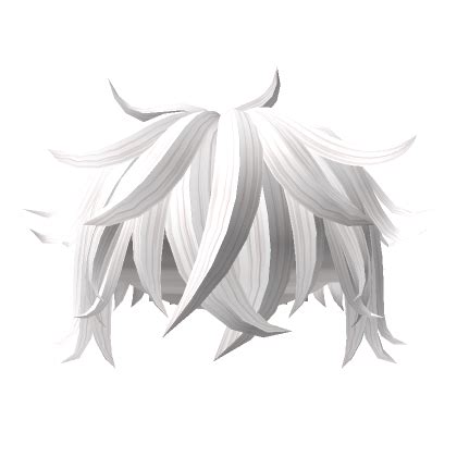 White Messy Anime Hair Roblox Item Rolimon S