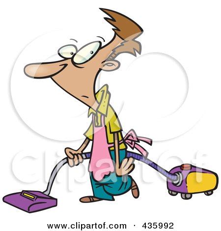 Man Cleaning House Clip Art