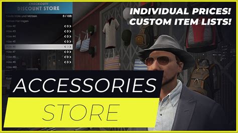 Fivem Accessories Shop Custom Items And Prices Esx Youtube