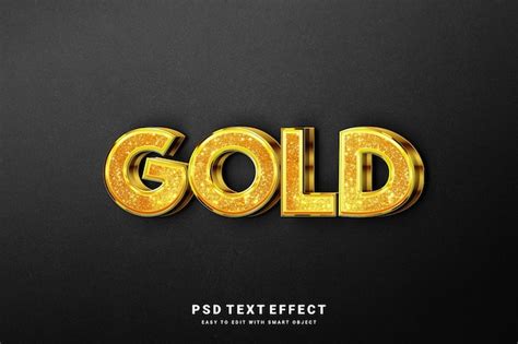 Efecto De Texto Dorado Archivo PSD Premium