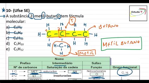 Montando uma estrutura pela nomenclatura e encontrando a Fórmula